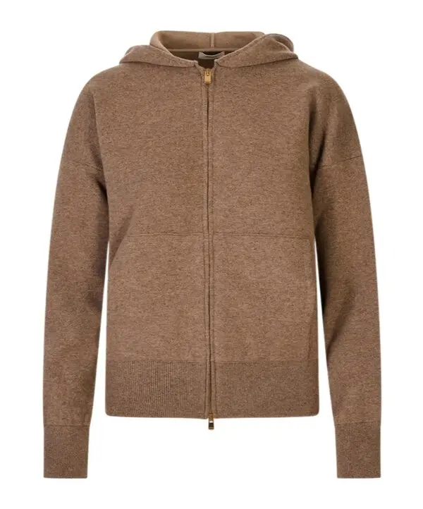 Agnona Hooded Knitted Casual Jacket