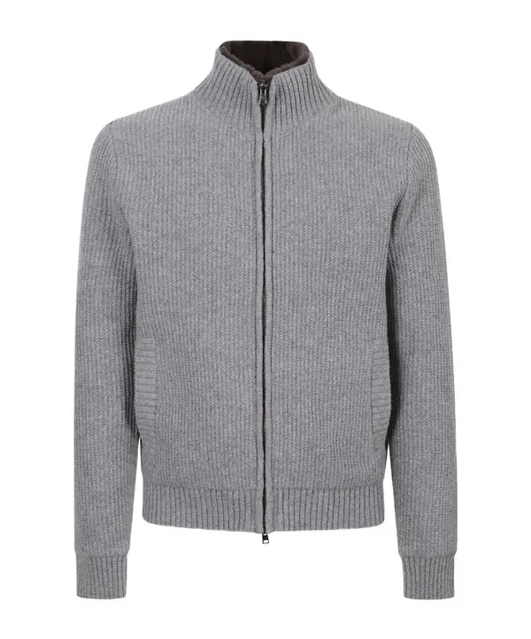 Herno Long-sleeve Knit Top With A Zipper