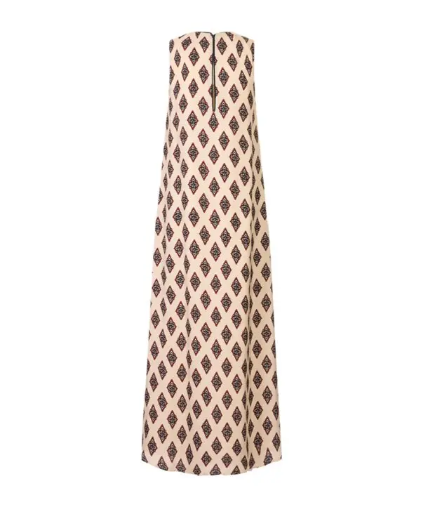 F.R.S FOR RESTLESS SLEEPERS Long Crewneck Geometric Print Dress