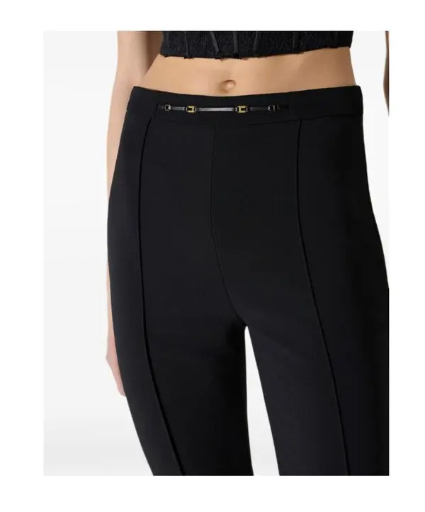 Elisabetta Franchi Trousers In Double Layer Stretch Crêpe