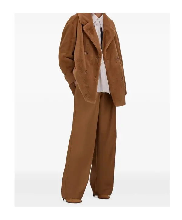 Herno Double-breasted Faux Fur Coat