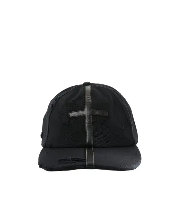 Matieres Fecales Cross Logo Baseball Cap - Black