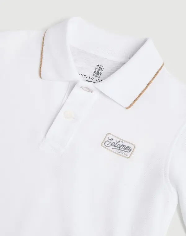 Brunello Cucinelli Logo-embroidered Long-sleeve Polo Shirt
