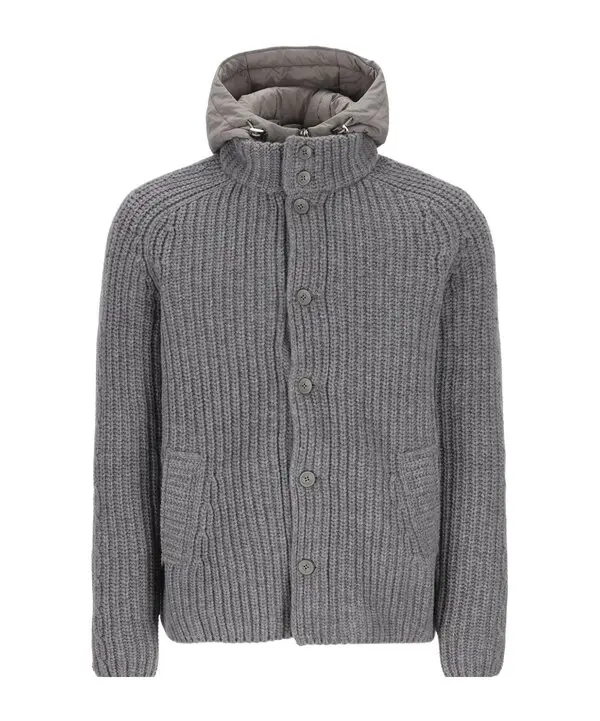Herno Button-front Long-sleeve Knit Cardigan