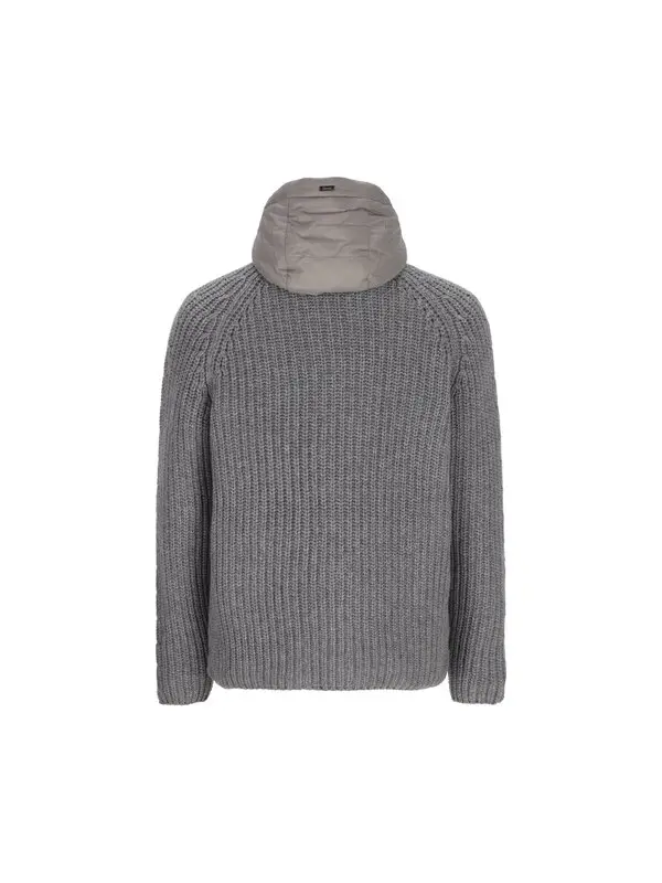 Herno Button-front Long-sleeve Knit Cardigan