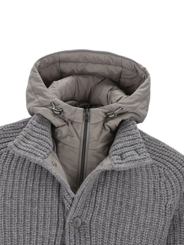 Herno Button-front Long-sleeve Knit Cardigan