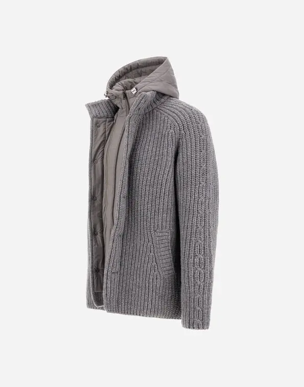 Herno Button-front Long-sleeve Knit Cardigan