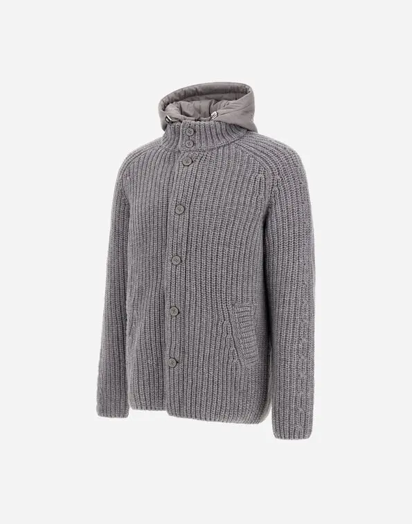 Herno Button-front Long-sleeve Knit Cardigan