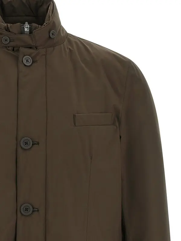 Herno Long-sleeve Button-front Casual Jacket