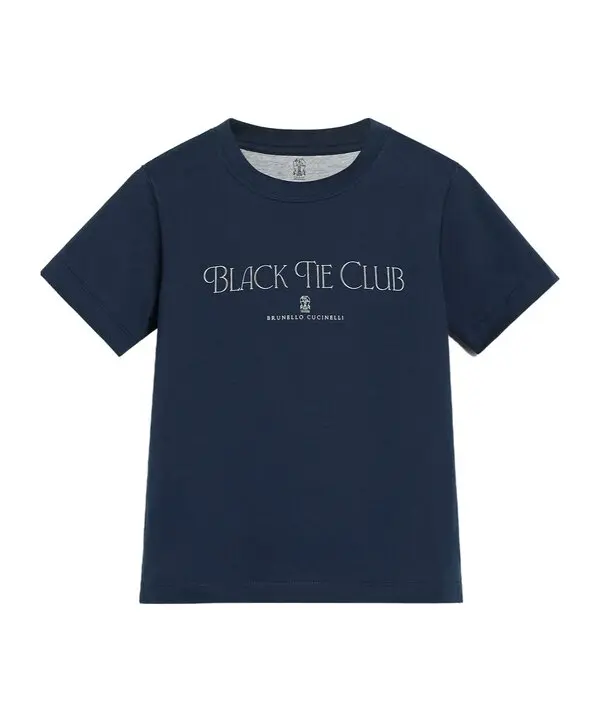 Brunello Cucinelli Cotton Jersey T-shirt With Slogan Print