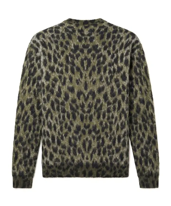 LANEUS Leopard-pattern Sweater