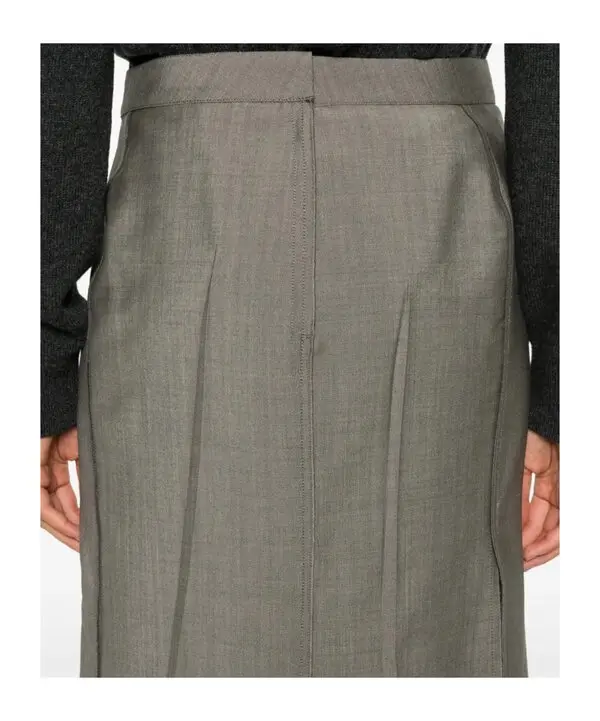 Victoria Beckham Pressed Tailored Midi Skirt