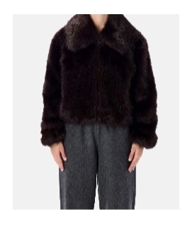 THE FRANKIE SHOP Cropped Faux Fur Jacket