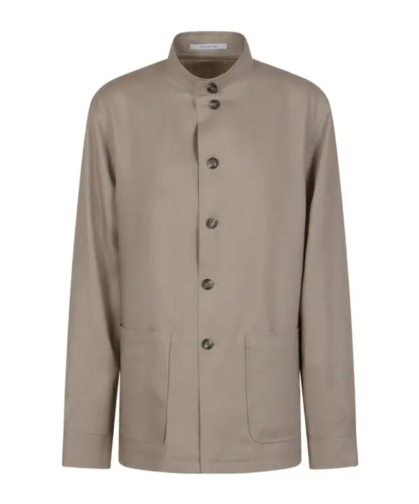 Tagliatore Klein Stand-collar Jacket - Gray-brown