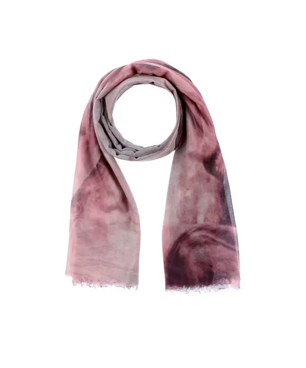 Brunello Cucinelli Printed Bright Silk Scarf - Pink
