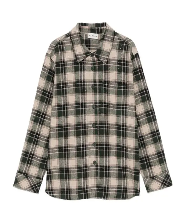P.a.r.o.s.h Plaid Shirt With Rhinestone Embellishment