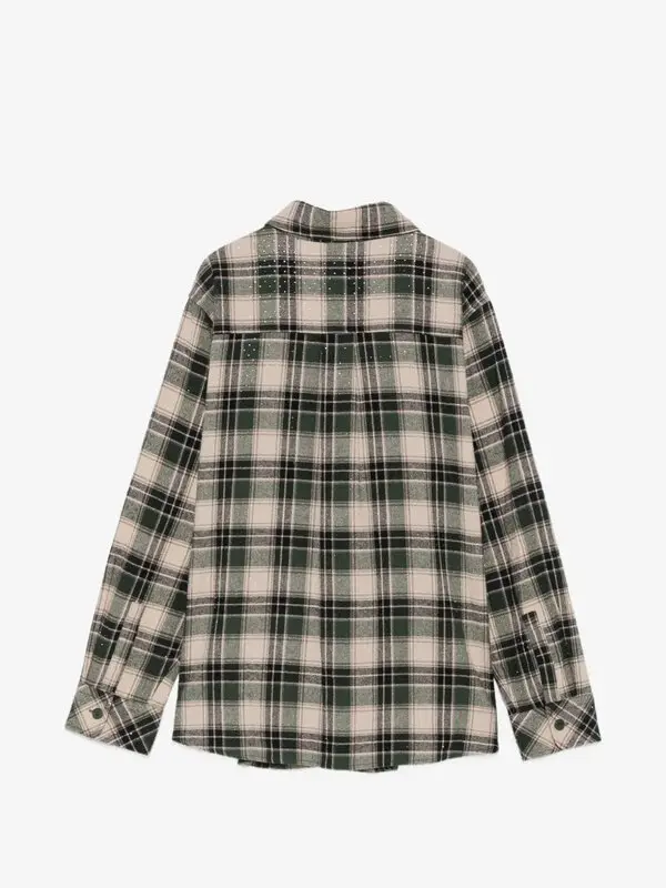 P.a.r.o.s.h Plaid Shirt With Rhinestone Embellishment