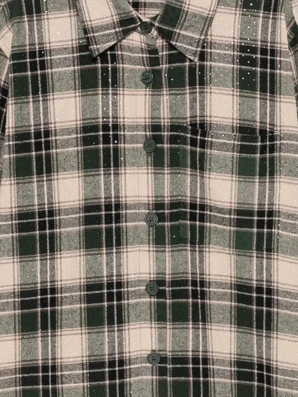 P.a.r.o.s.h Plaid Shirt With Rhinestone Embellishment