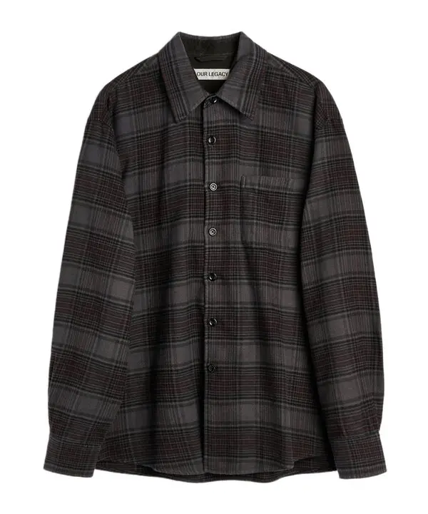 Our Legacy Checked Flannel Shirt - Fading Nocturne