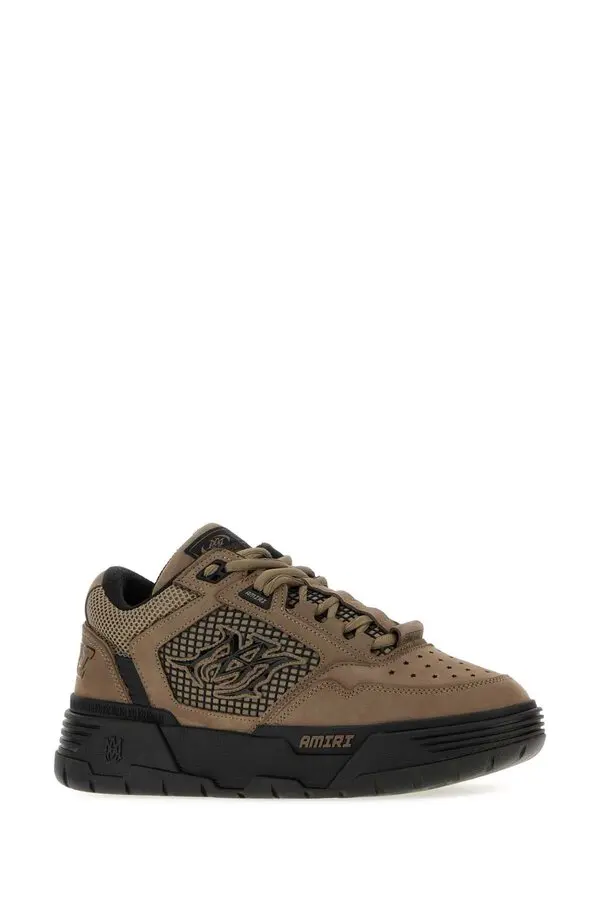Amiri Mud Suede And Fabric Ma-94 Sneakers - Brown