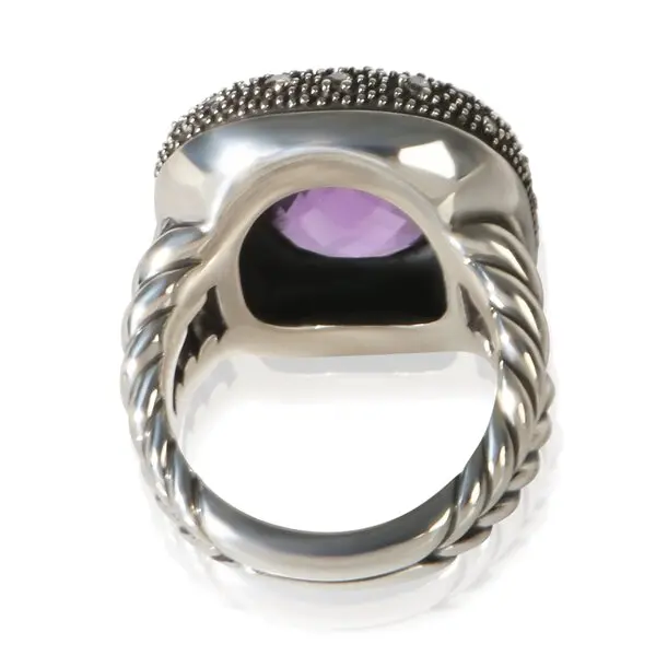 David Yurman Sterling Silver Amethyst And Diamond Midnight Melange Ring
