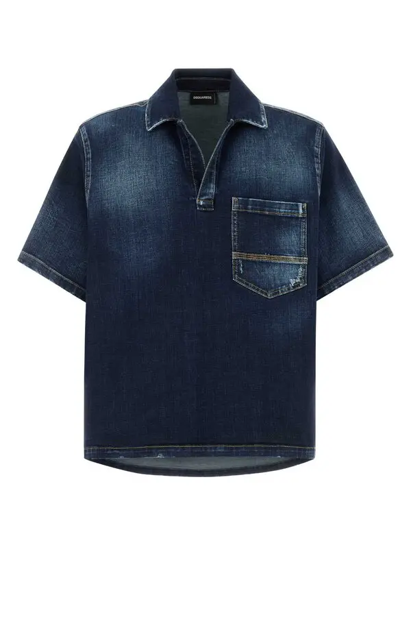 Dsquared2 Stretch Denim Shirt - Blue