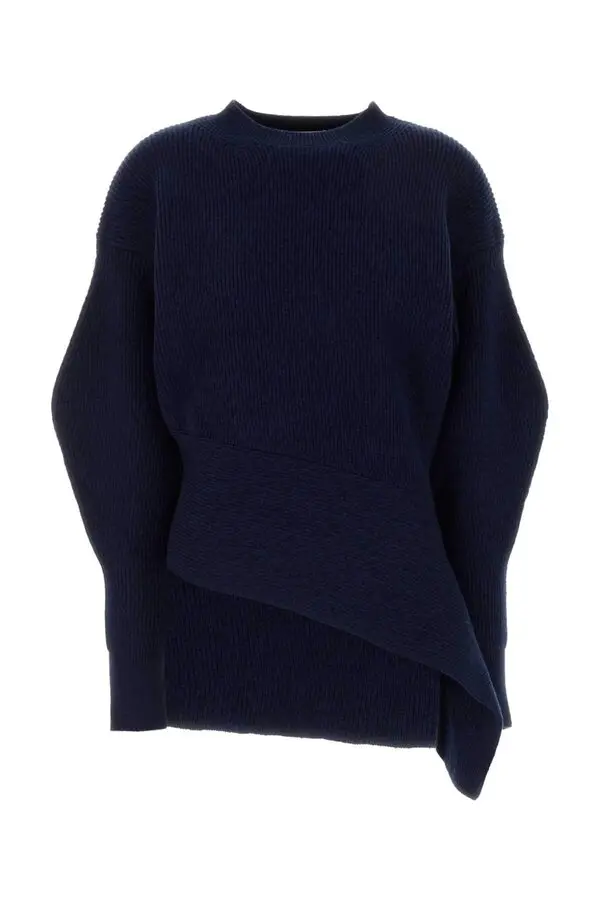 Givenchy Melange Stretch Wool Blend Sweater - Blue