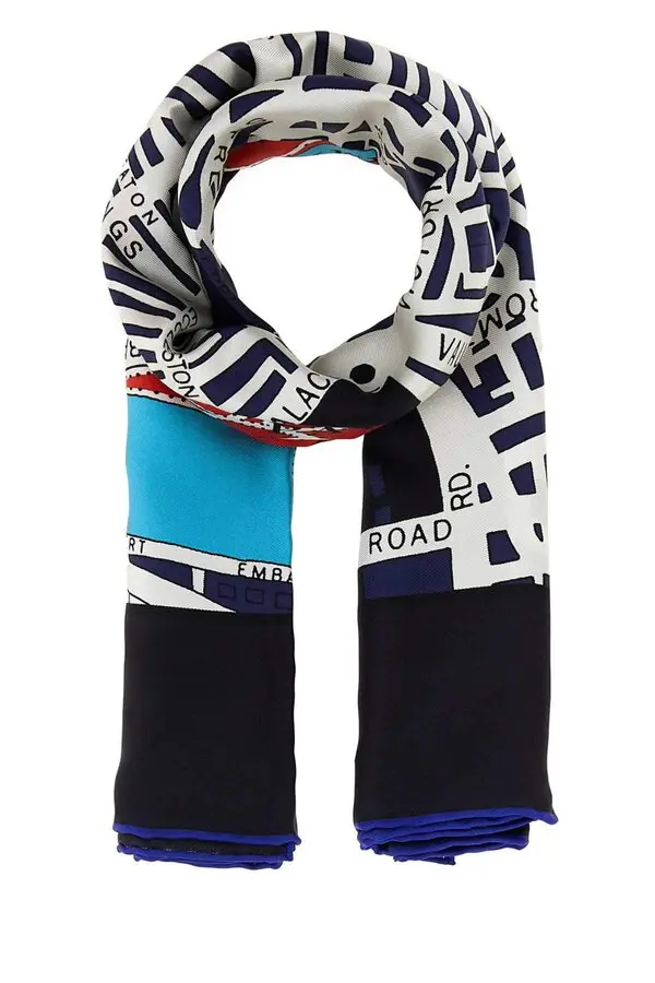 Burberry Printed Twill Foulard - Multicolor