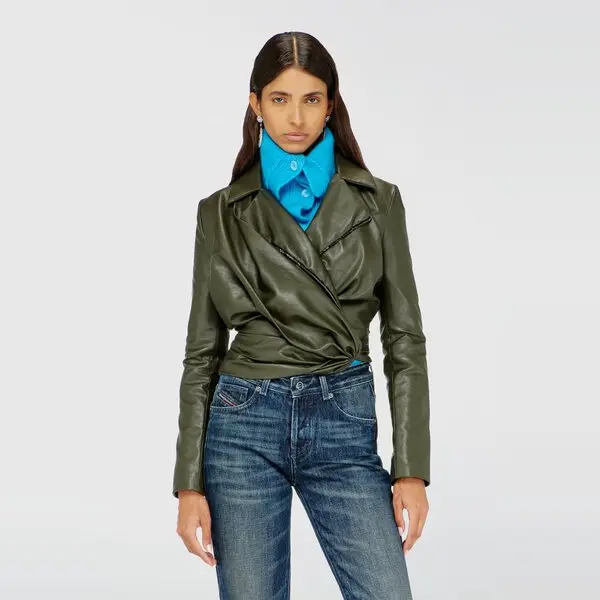 DIESEL® Draped Wrap-effect Jacket - Green