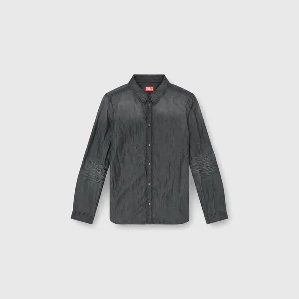 DIESEL® Shirt In Creased Denim - Grey