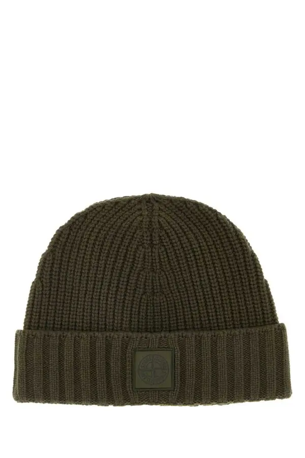 Stone Island Army Cashmere Beanie Hat