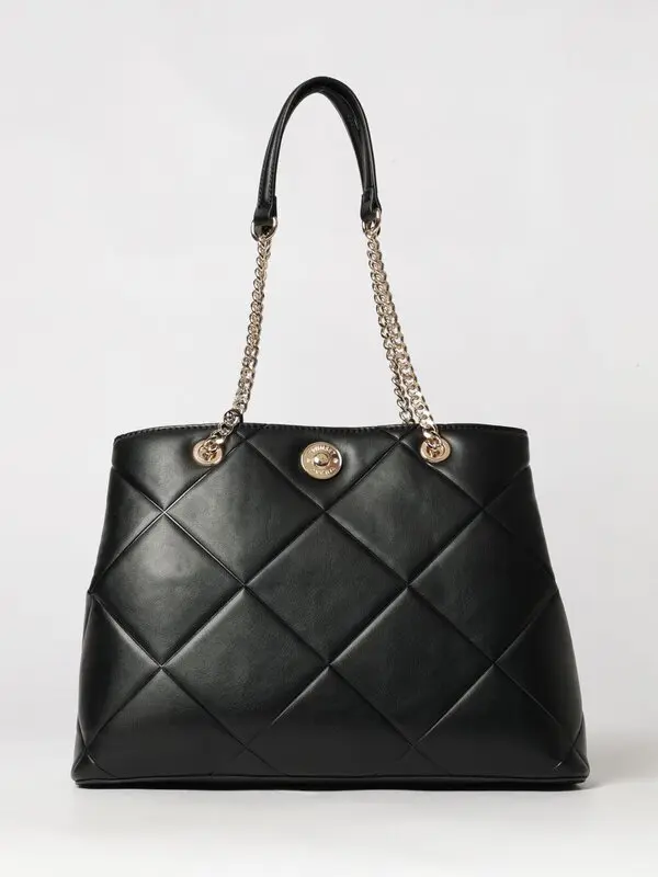 TWINSET Quilted Synthetic Leather Tote Bag With Metal Mesh Handles