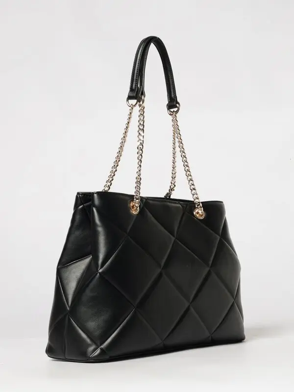 TWINSET Quilted Synthetic Leather Tote Bag With Metal Mesh Handles