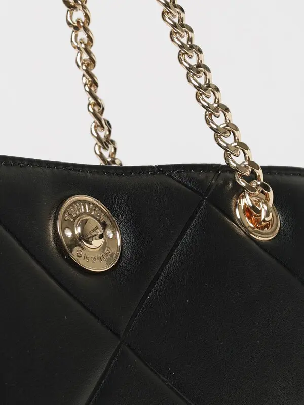 TWINSET Quilted Synthetic Leather Tote Bag With Metal Mesh Handles