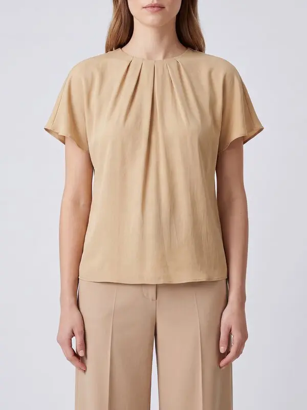 Isabel Marant Étoile Sakine Short-sleeved Viscose Blouse - Beige