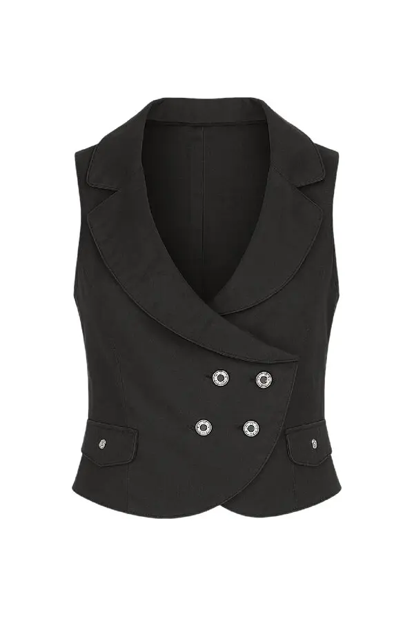CONQUISTA Double-breasted Tailored Vest
