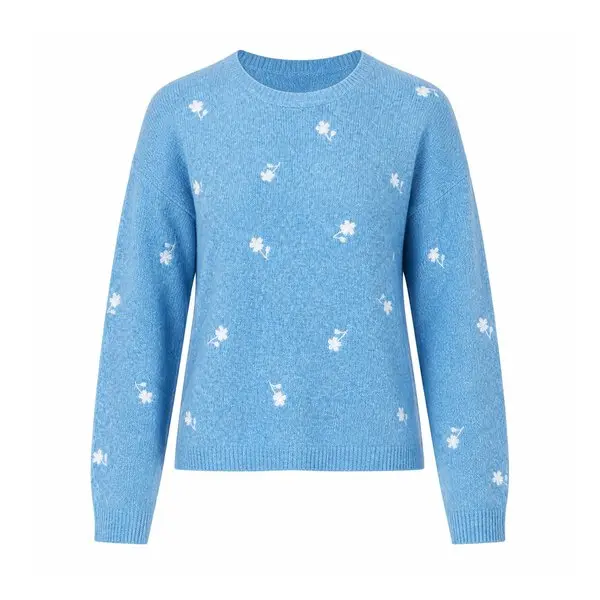 YUMI Daisy Embroidered Relaxed Jumper