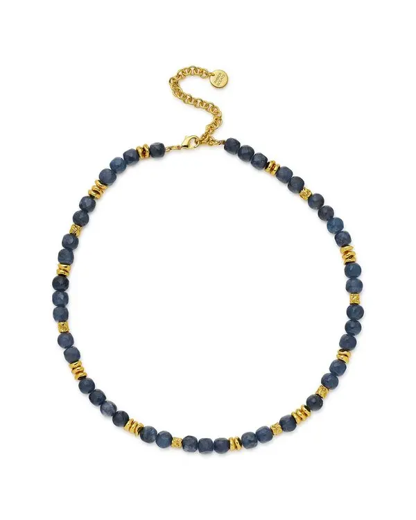 AMBER SCEATS Gold / Blue Ramadi Necklace - Gold/blue