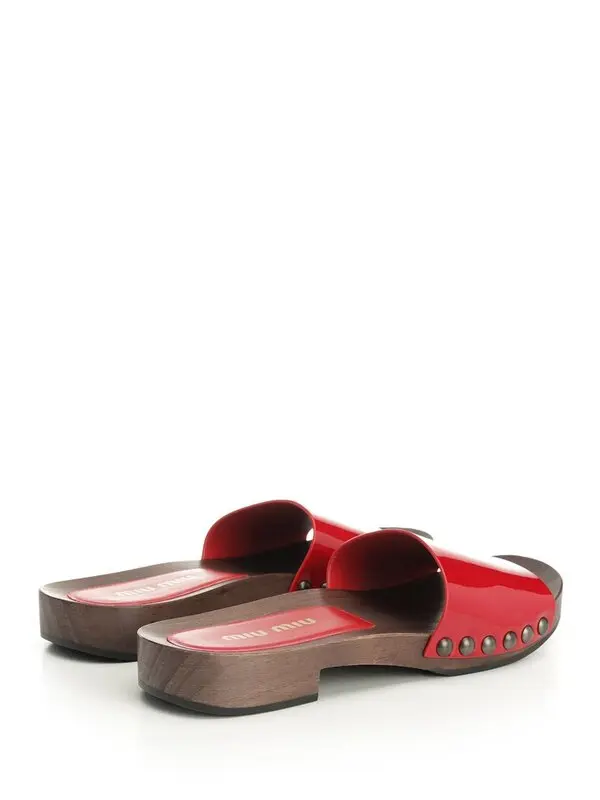 Miu Miu Patent Leather Clogs