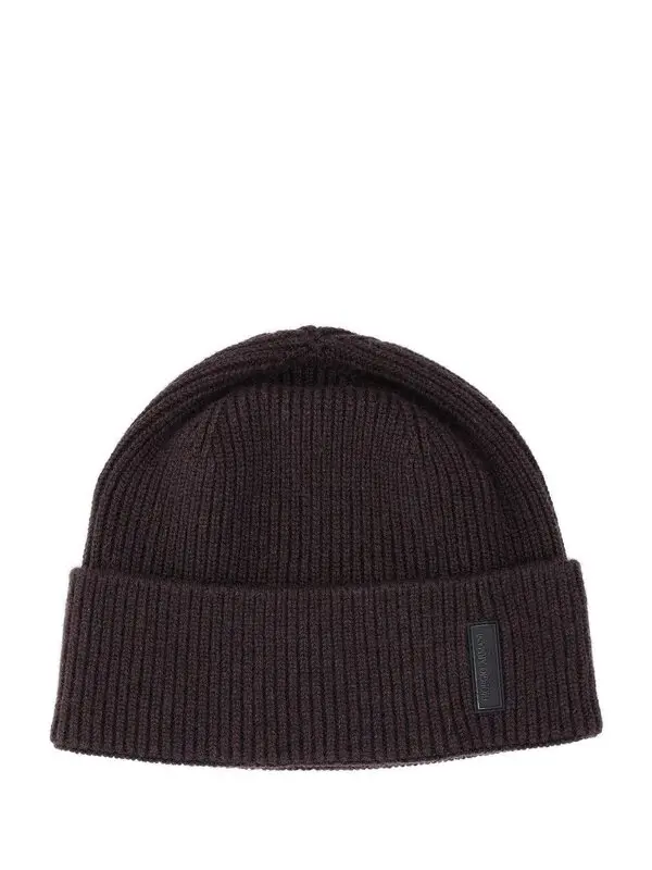 Giorgio Armani Beanie Hat - Brown