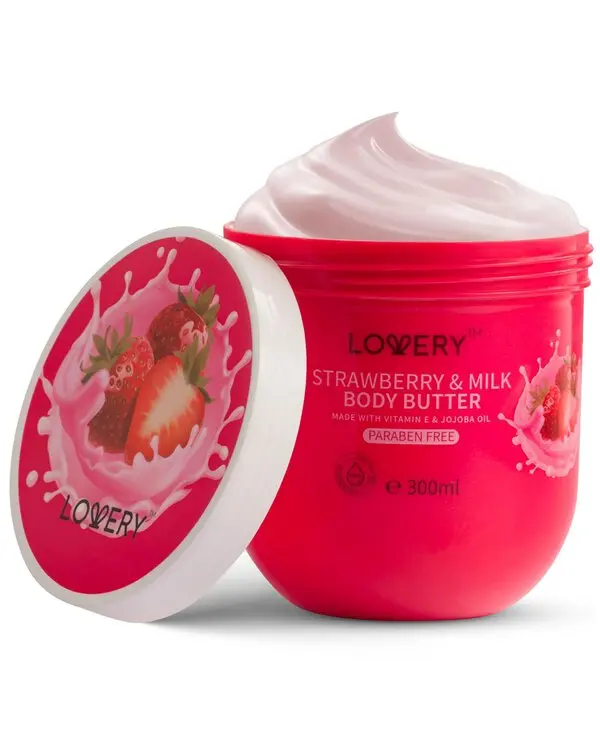 LOVERY 12 Ounce Strawberry Milk Body Butter