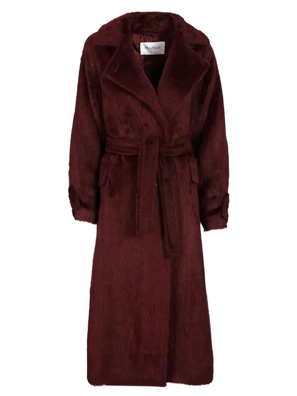 Max Mara Long Coat In Alpaca And Wool - Multicolor