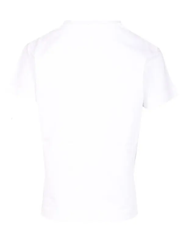 Moncler Cotton T-shirt With Embroidered Logo - White