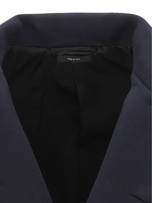 TOM FORD Double-breasted Wool Coat - Blue