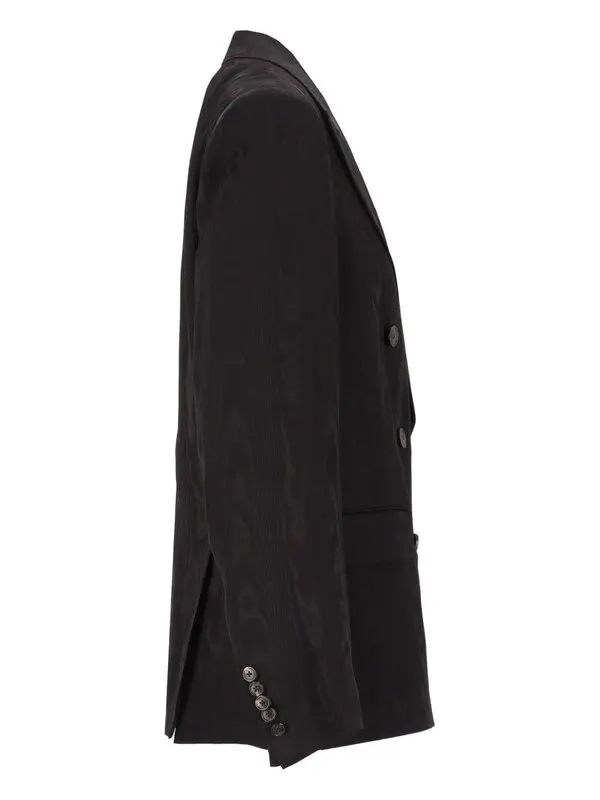 Dries Van Noten Barrysta Moiré Double-breasted Blazer