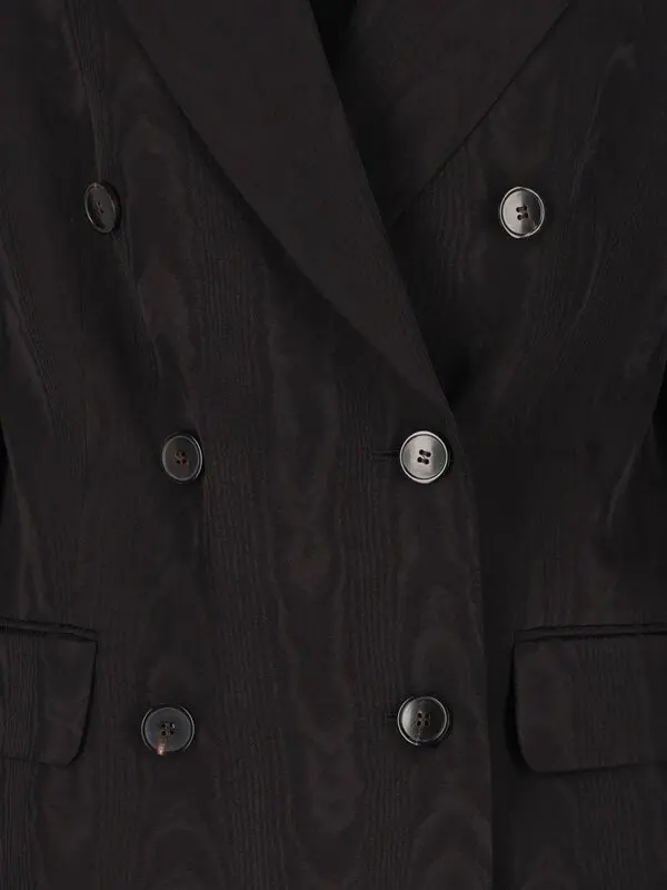 Dries Van Noten Barrysta Moiré Double-breasted Blazer