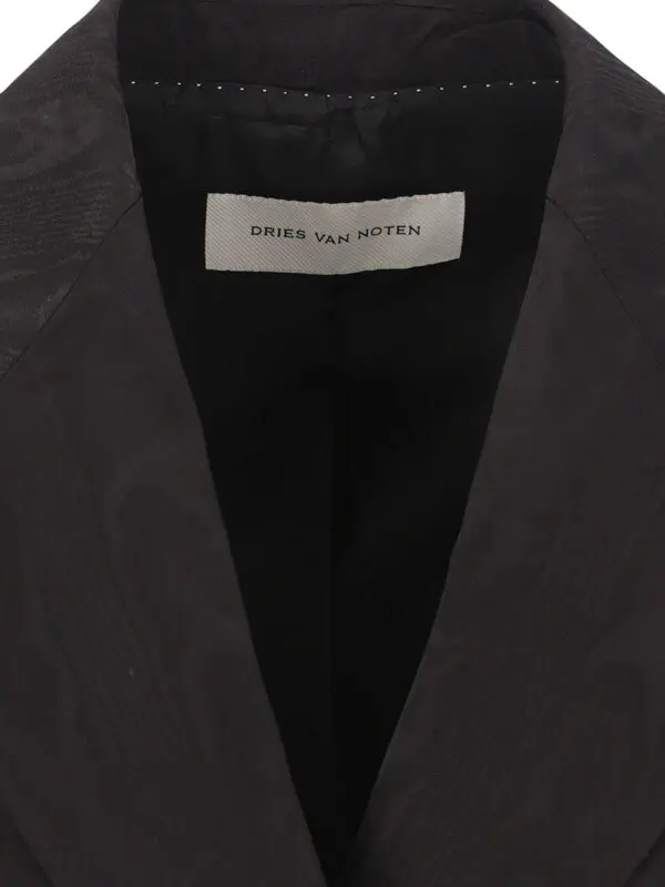 Dries Van Noten Barrysta Moiré Double-breasted Blazer