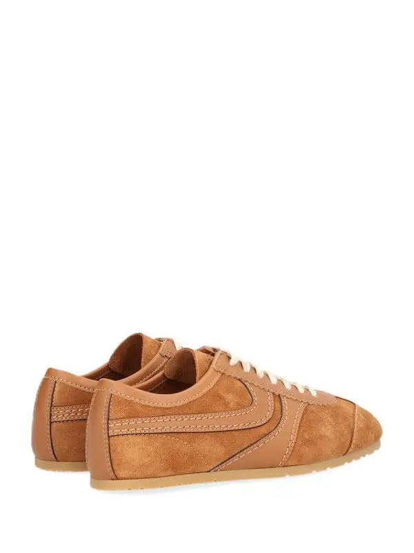 Dries Van Noten Suede And Leather Sneakers - Cream