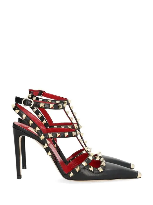 Valentino Garavani Leather Rockstud Pumps - Black