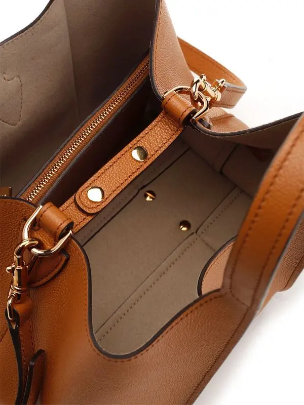 TOD'S Timeless Shopping Bag In Grained Leather - Cream